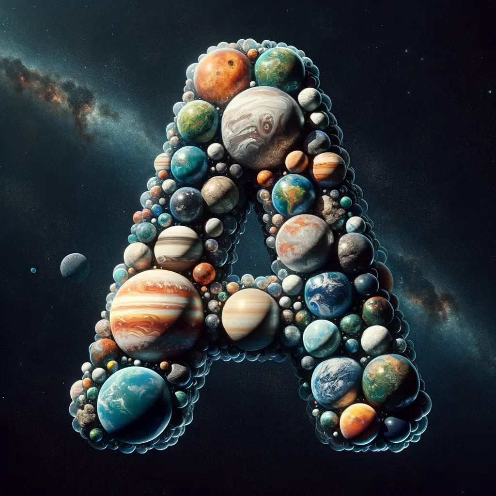 bubble_letter_a_A_textured_bubble_letter_A_composed_of_beautiful ...